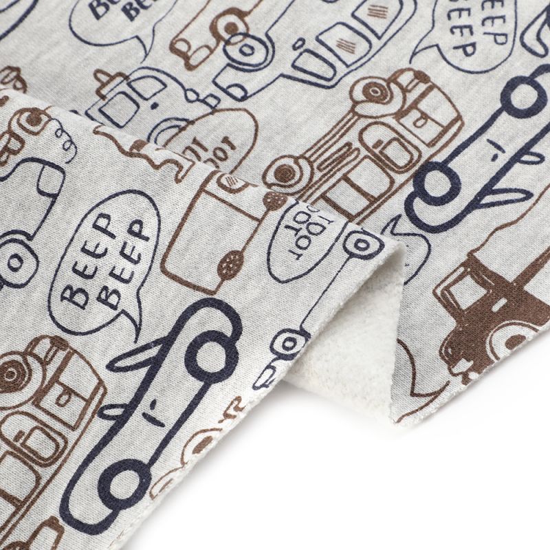 China Good quality 32S CVC Combed Cotton polyester knitted print French fleece Fabric ...